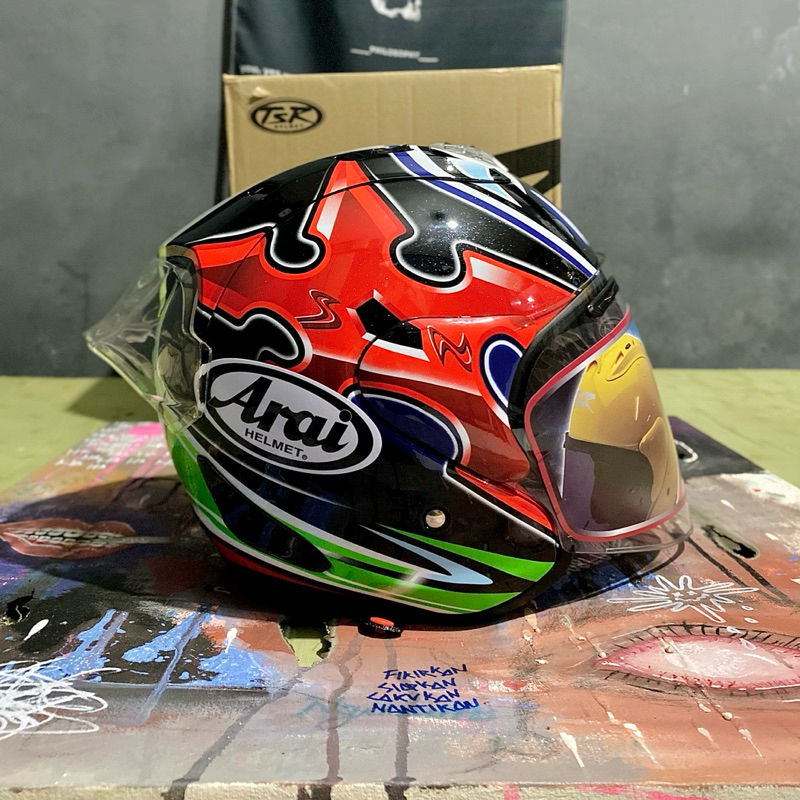 Jual Helm TSR RAM4 Shinya Nakano (Shuriken) Copy Arai | Shopee Indonesia