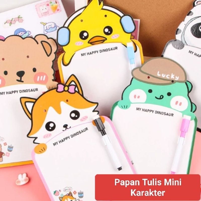 Jual Papan Tulis Anak Mini Karakter Kartun Lucu Free Spidol Bisa ...