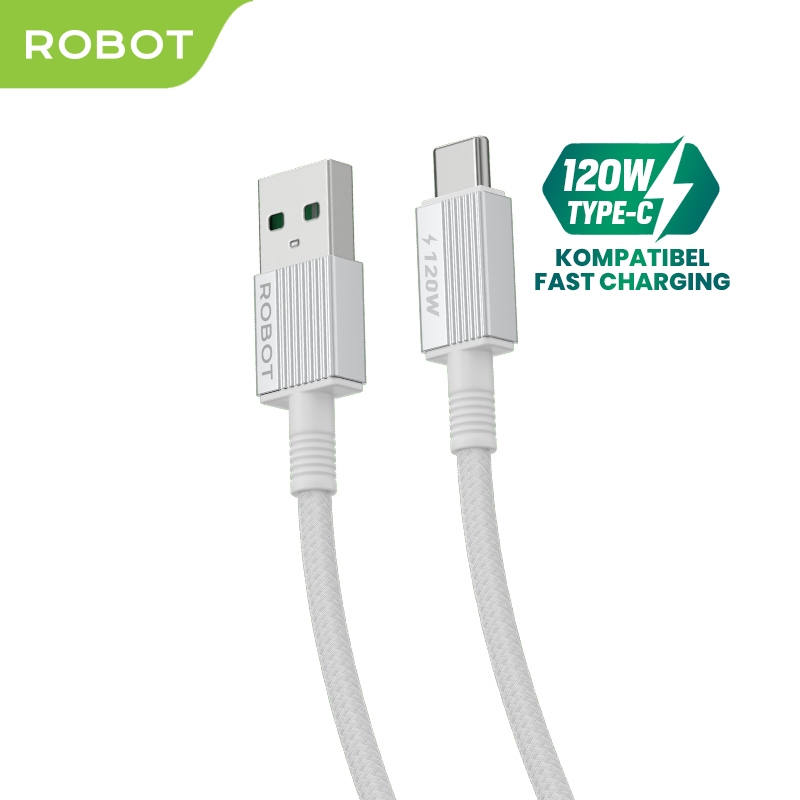 Jual ROBOT Kabel Data Fast Charging USB to Type C 120W Android/Iphone ...