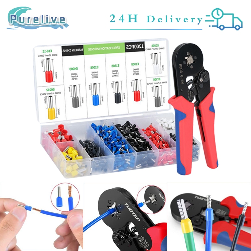 Jual 1 Set Tang Press Skun Ferrules Degan 1200pcs Aneka Kabel Kawat ...
