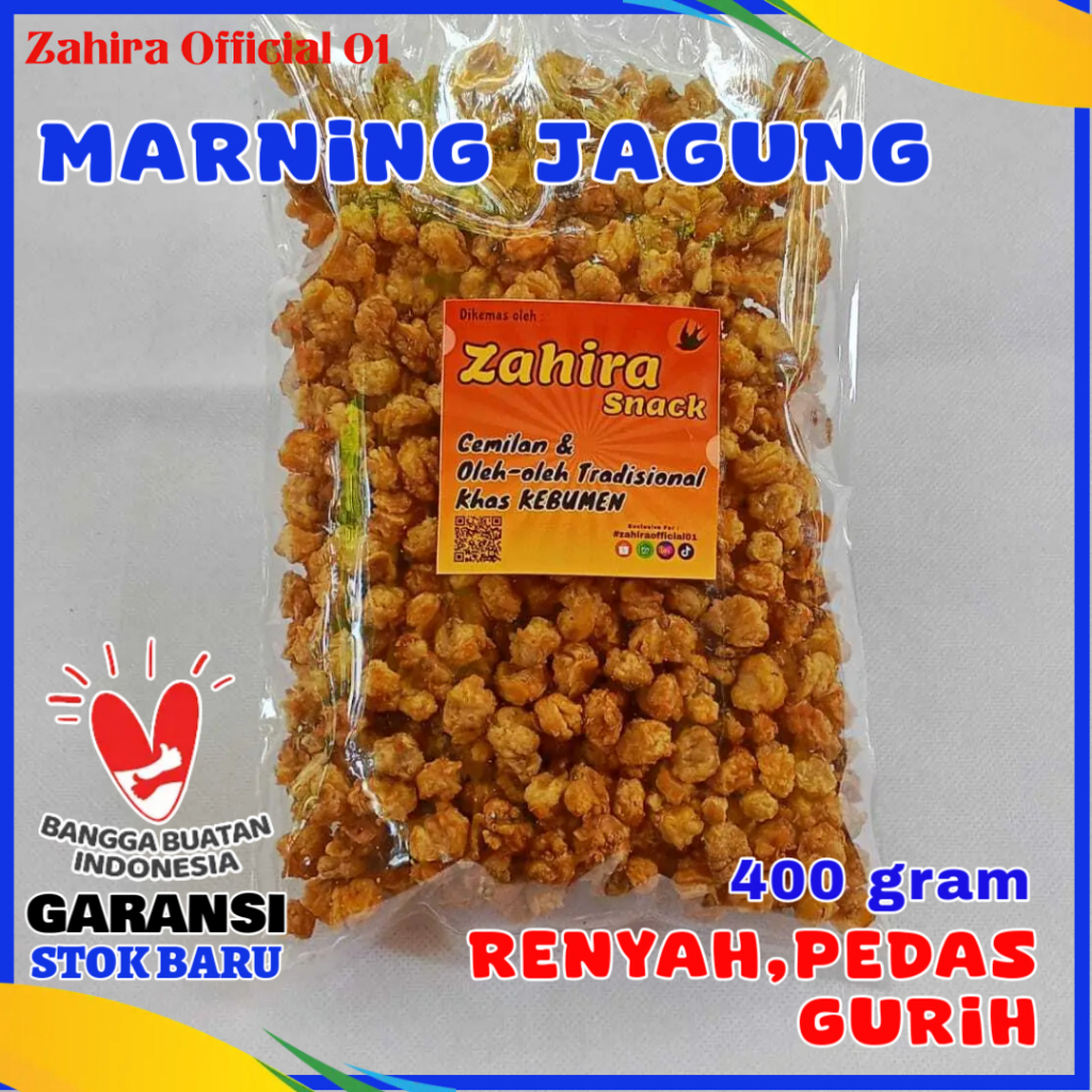 Jual Marning Jagung Pedas Manis Original Cemilan Asi Booster 400gram ...