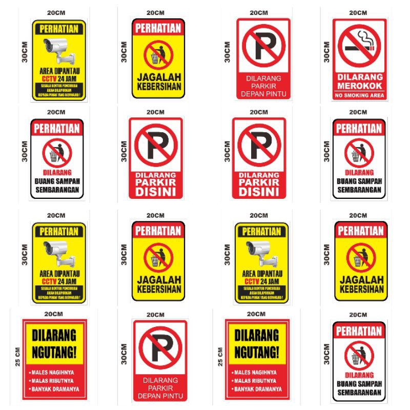 Jual STIKER PERINGATAN DAN LARANGAN | Shopee Indonesia