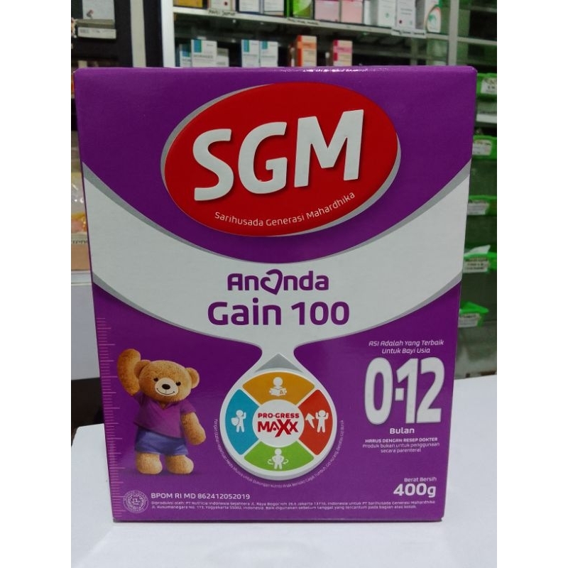 Jual SGM Ananda Gain 100 (0-12 Bulan) 400g | Shopee Indonesia