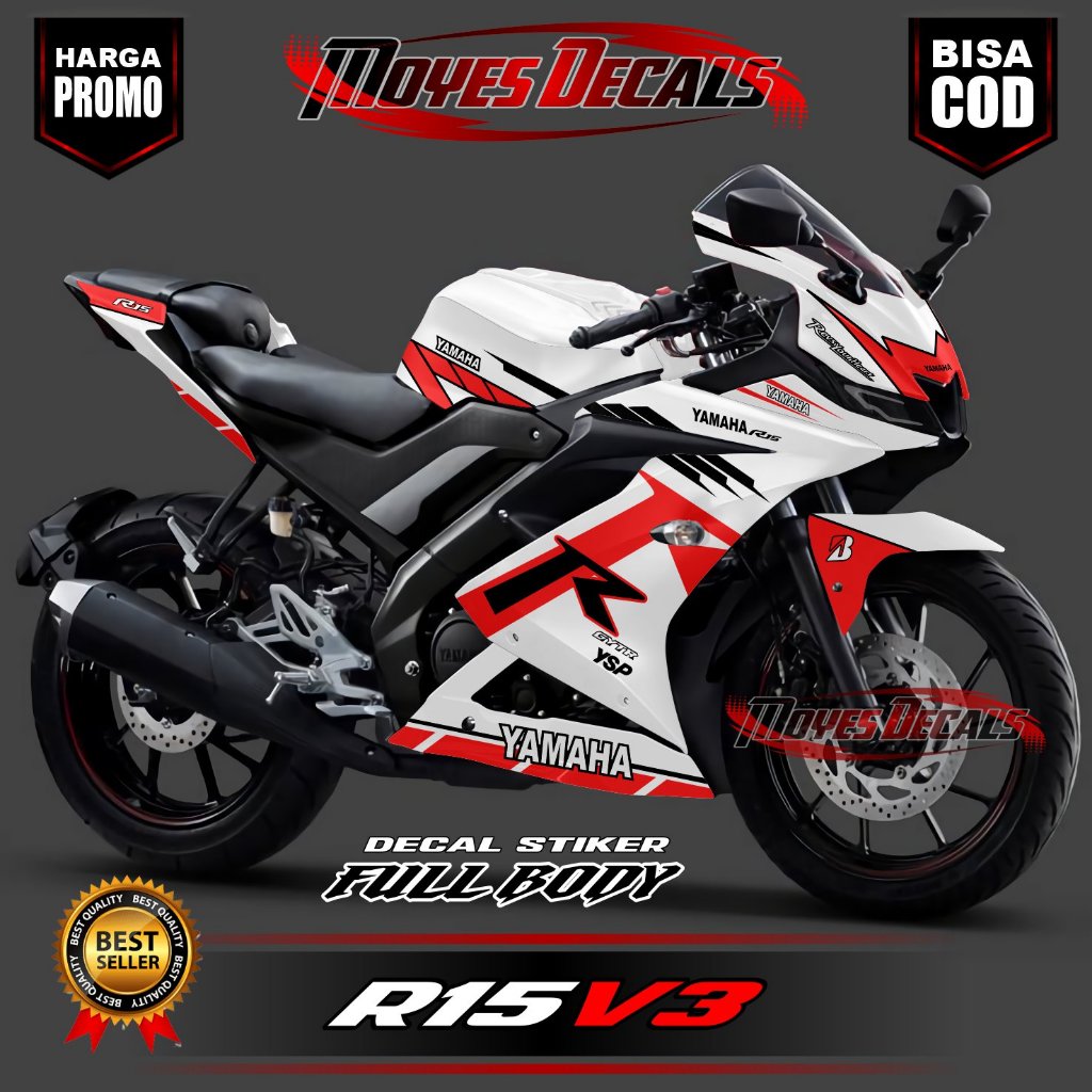 Jual Decal R15 - Stiker Fullbody R15 V3 Motif Racing MYS1327 | Shopee ...