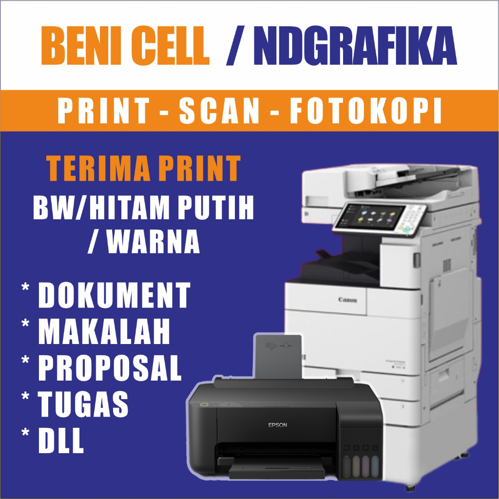 Jual jasa print, cetak documen, cetak makalah, cetak proposal (hitam ...
