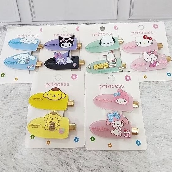 Jual Jepitan rambut anak Sanrio, jepit poni, karakter melody, kuromi ...