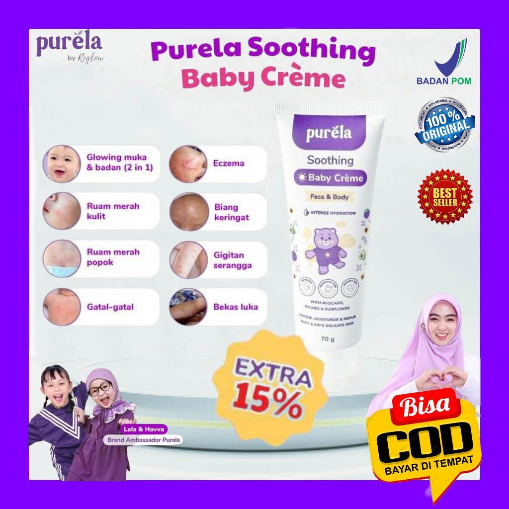 Jual Purela Soothing Baby Cream Skincare Baby dan Anak | Shopee Indonesia