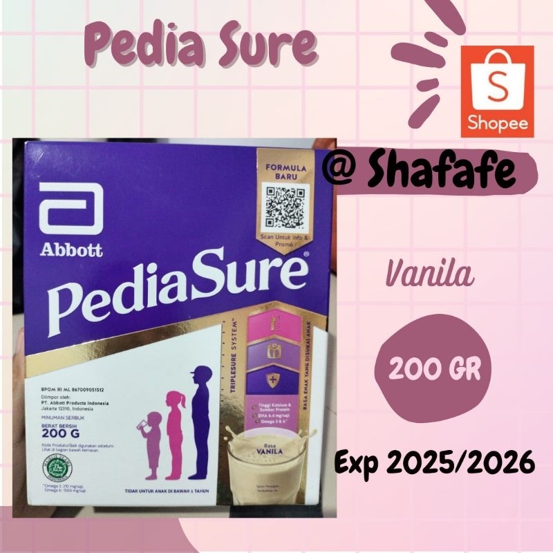 Jual Susu Pediasure Triplesure Vanila/madu 200 gram | Shopee Indonesia