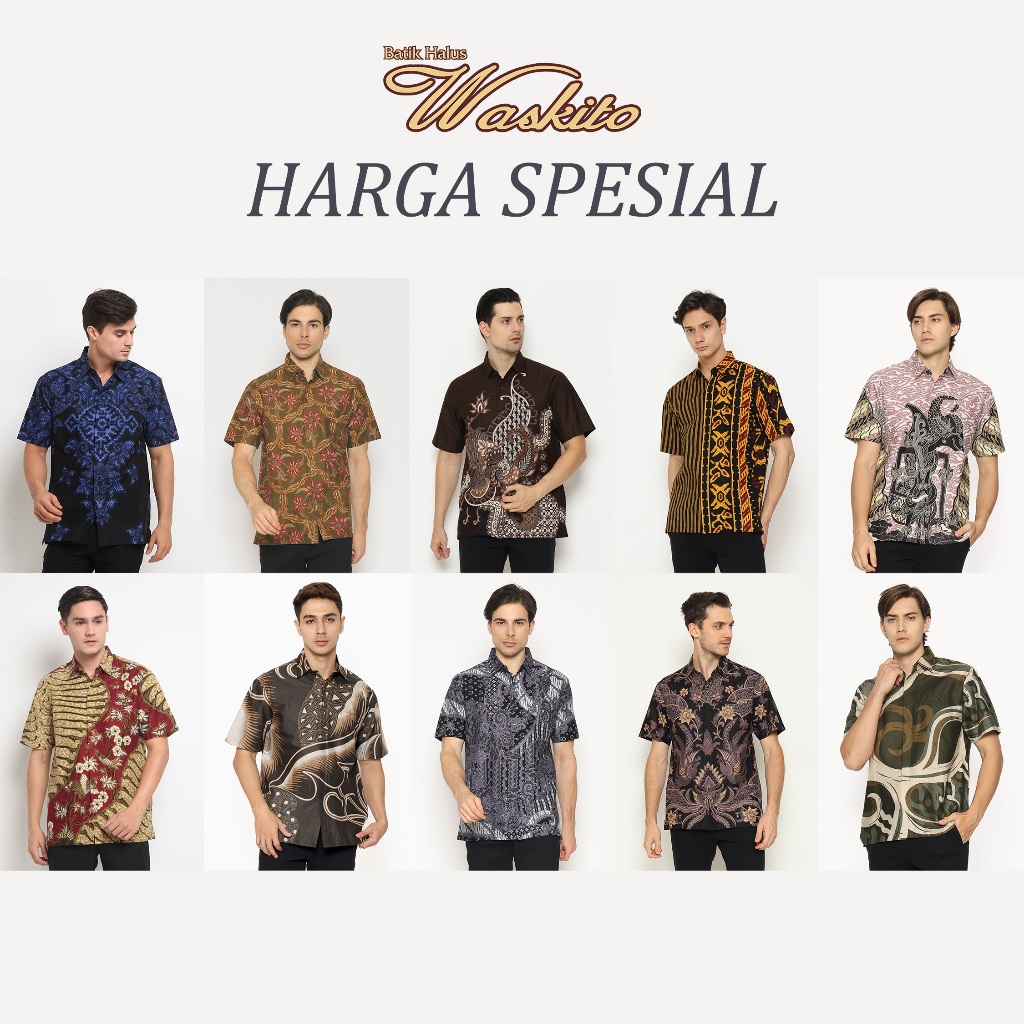 Jual Waskito Kemeja Batik Pria Katun Lengan Pendek Harga Spesial ...