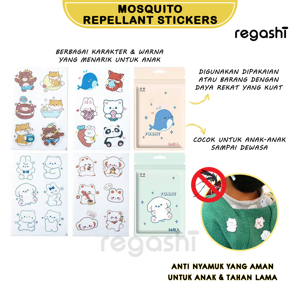 Jual Mosquito Repellant Stickers | Sticker Pengusir Nyamuk Anak | Anti ...