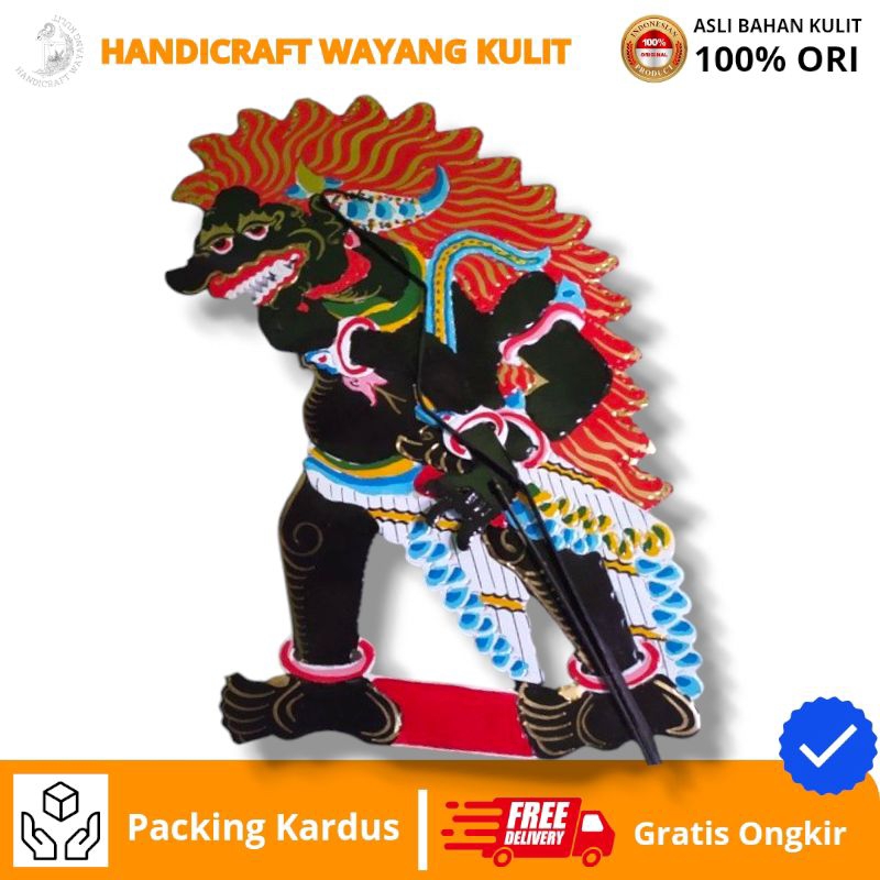 Jual HANDICRAFT WAYANG KULIT | WAYANG kulit sapi MAINAN Buto Amral ...