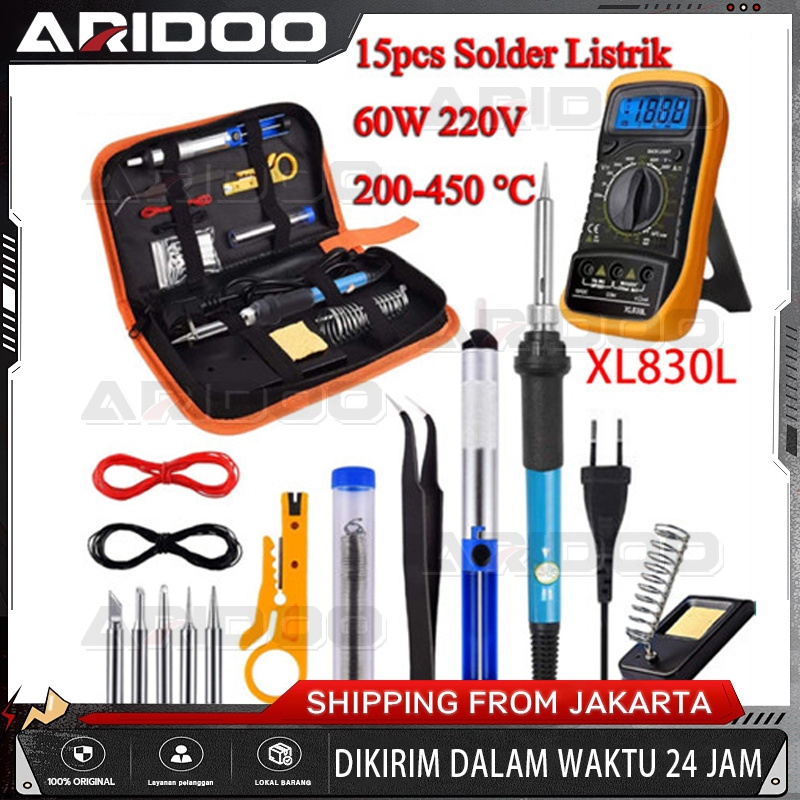 Jual Paket Solder Listrik Lengkap Set Solder Listrik Lengkap dengan Multimeter Iron Tool Kit ...