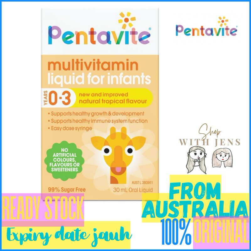 Jual Pentavite Multivitamin Liquid for Infants 30ml Vitamin Drop untuk ...