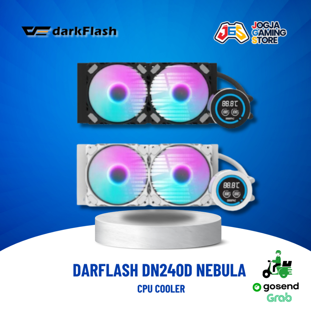 Jual Darkflash Nebula DN240D LCD Digital Display Liquid CPU Cooler ...