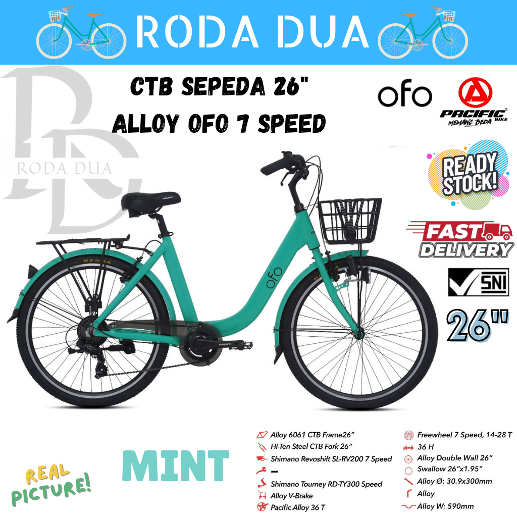 Jual SEPEDA MODEL JEPANG OFO CTB MINI PEREMPUAN 26 - BODY ALLOY ,OPERAN GIGI SHIMANO JEPANG 7 ...