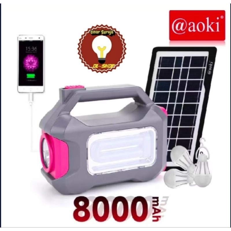 Jual Solar Lighting Mobil Power Sistem 8000 mAh / AOKI AK-1101 / AK ...
