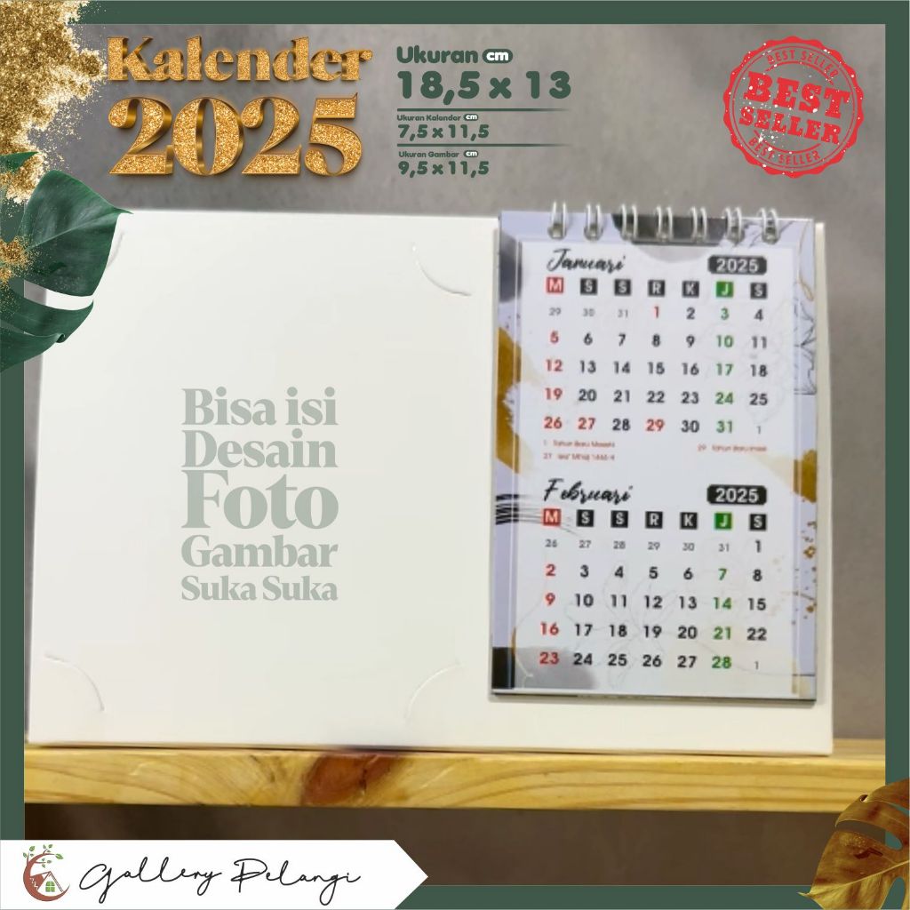 Jual Kalender Duduk 2025 | Kalender Meja 2025 (BISA PASANG FOTO SENDIRI ...