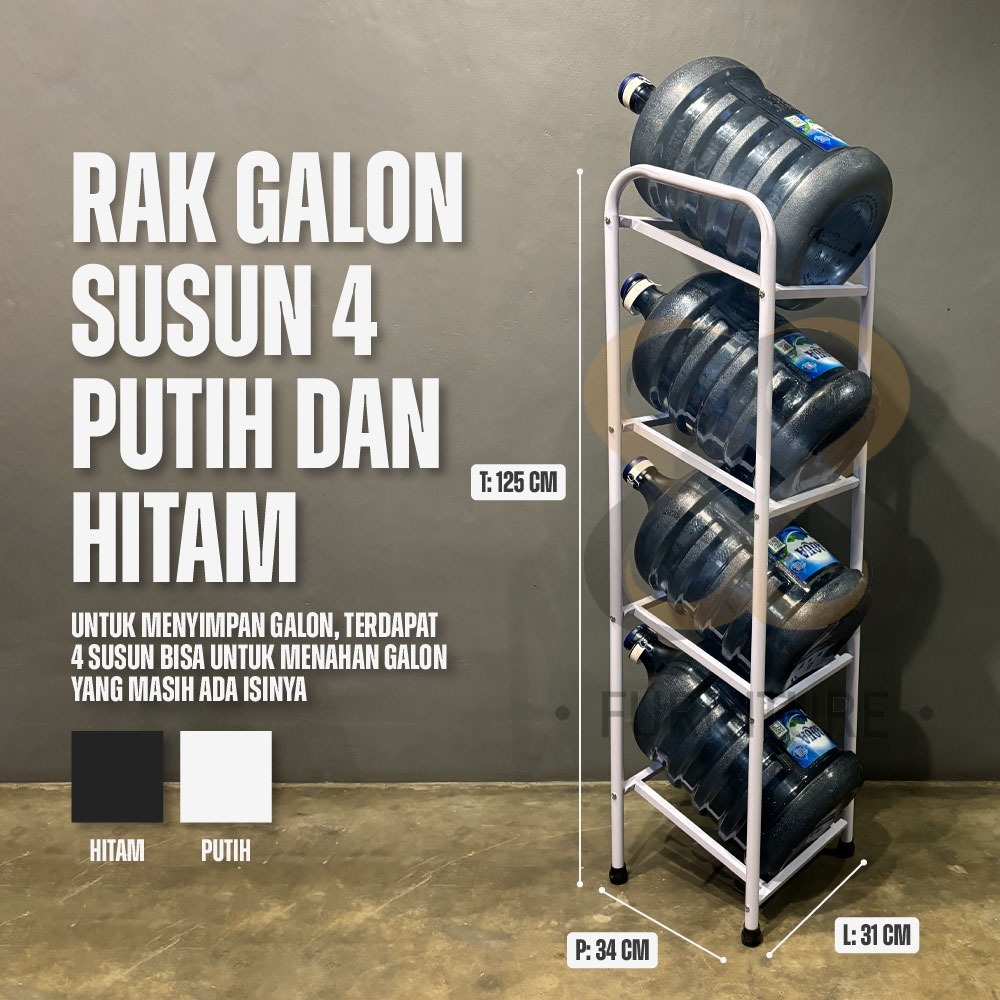 Jual RAK GALON AIR 4 SUSUN EKONOMIS MURAH // RAK GALON MIRING | Shopee ...