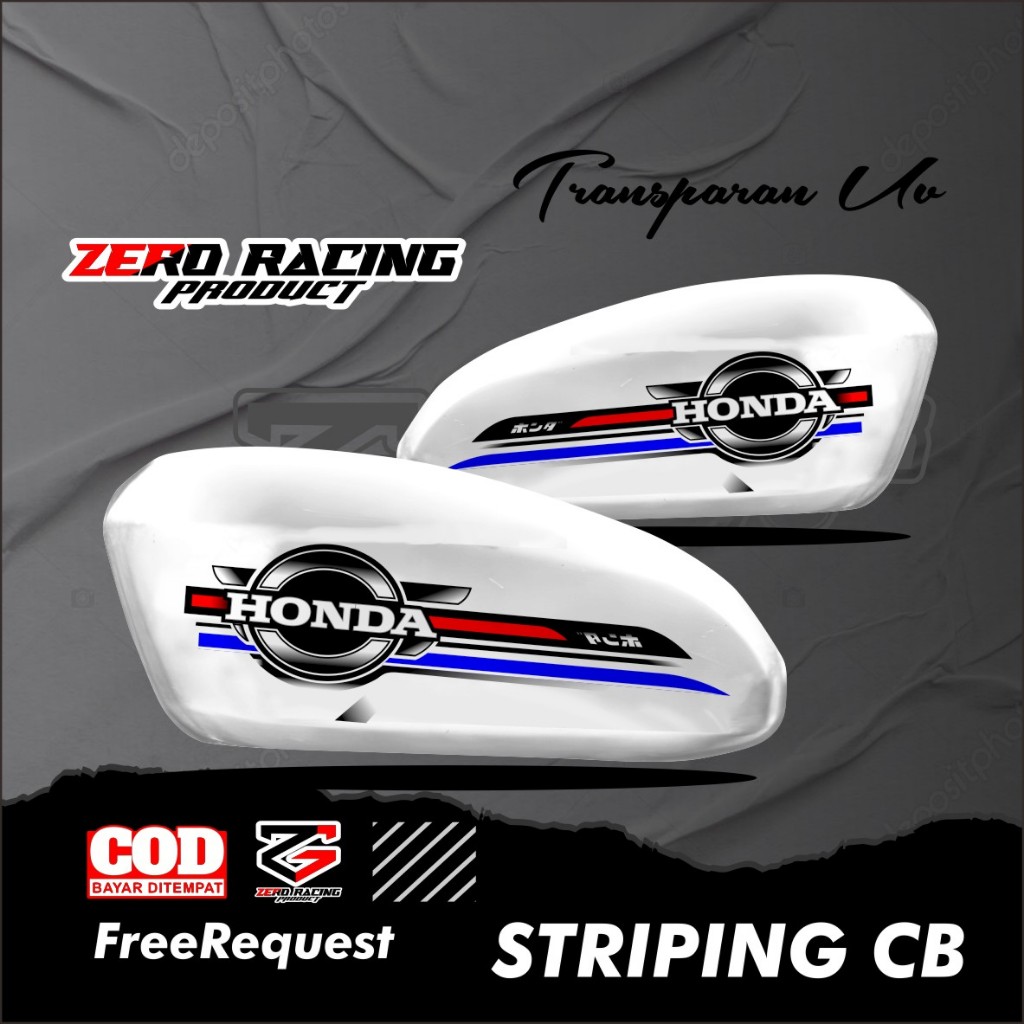 Jual Sticker CB 125 TRANSPARAN Striping CB 100 variasi Striping CB ...