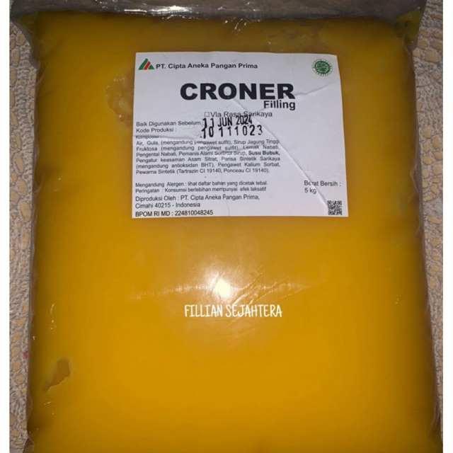 Jual Selai Srikaya Isian Roti CRONER / Selai Roti Sarikaya 5 KG / Srikaya Jam / Olesan Roti Rasa ...