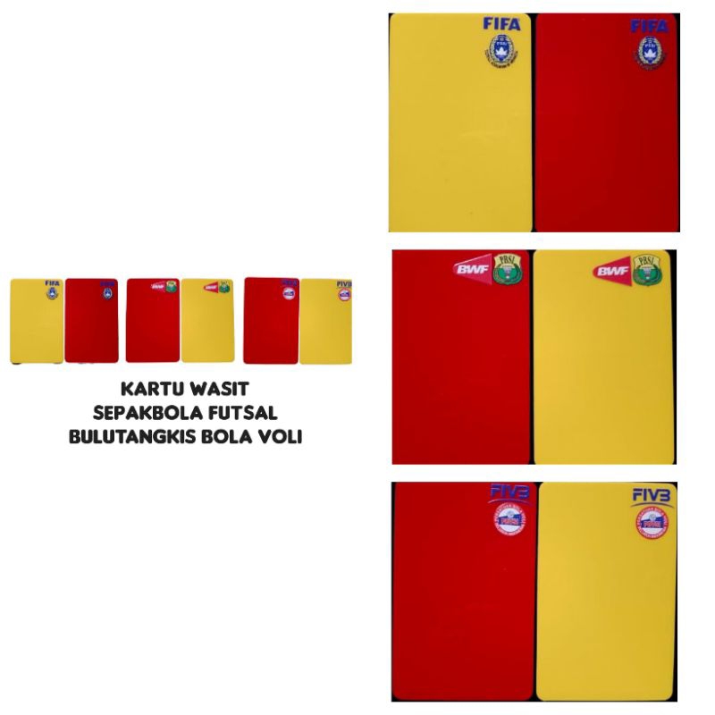 Jual Kartu Wasit Referee Model Baru / Sepakbola Futsal Bulutangkis Bola ...