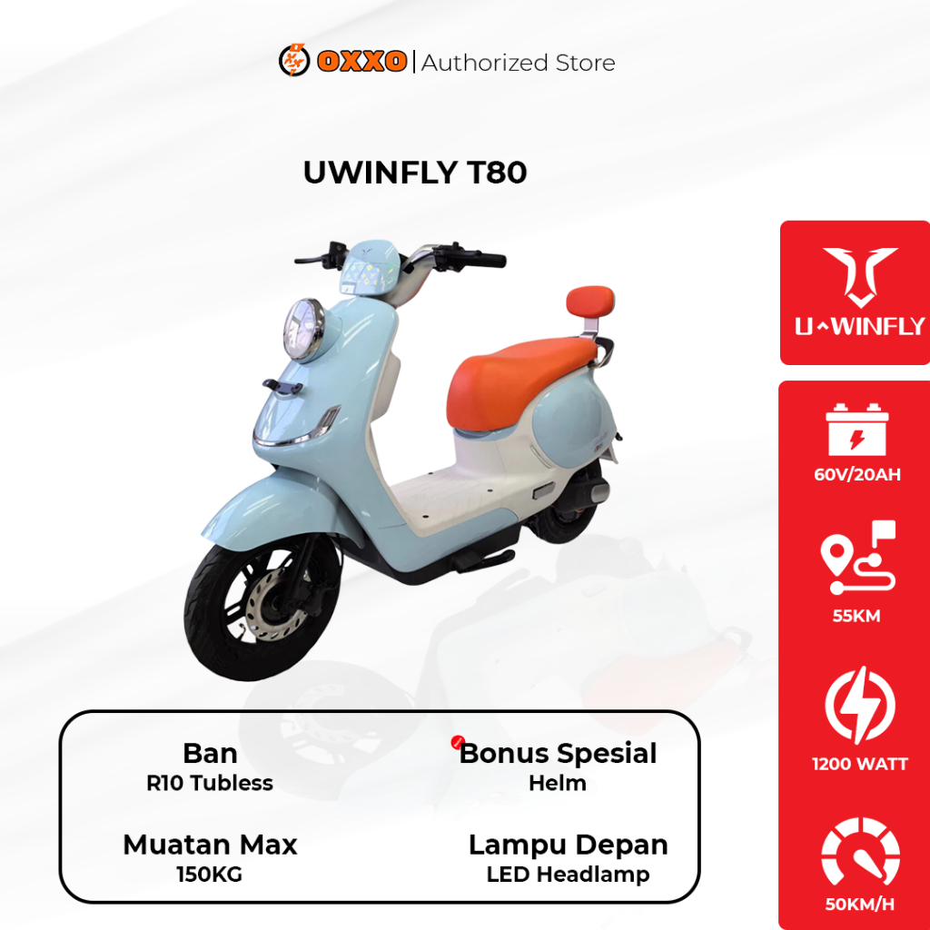 Jual U WINFLY Motor Listrik T80 1200 WATT 60V/20AH | Shopee Indonesia