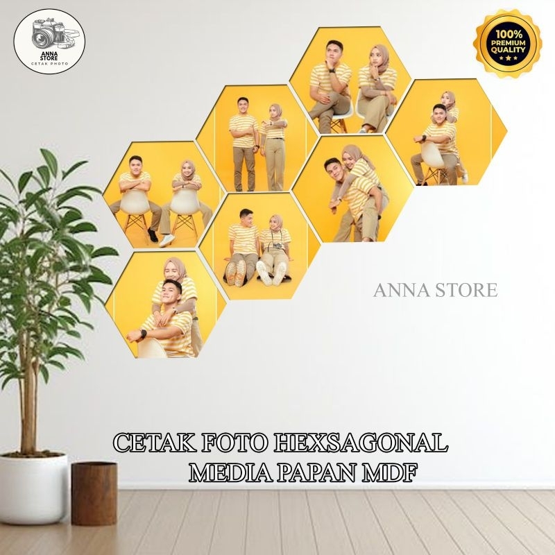 Jual cetak Poto hexsagonal isi 7 pcs | Shopee Indonesia