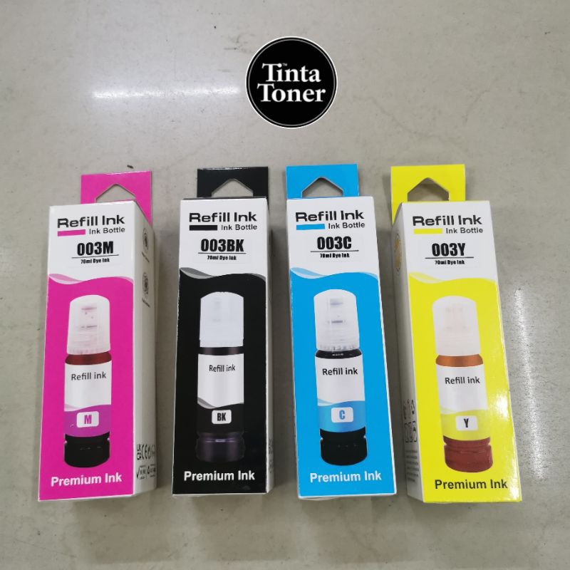 Jual Tinta Epson 003 Refil ink Premium 70ml 1 shet epson L3110 L120 ...