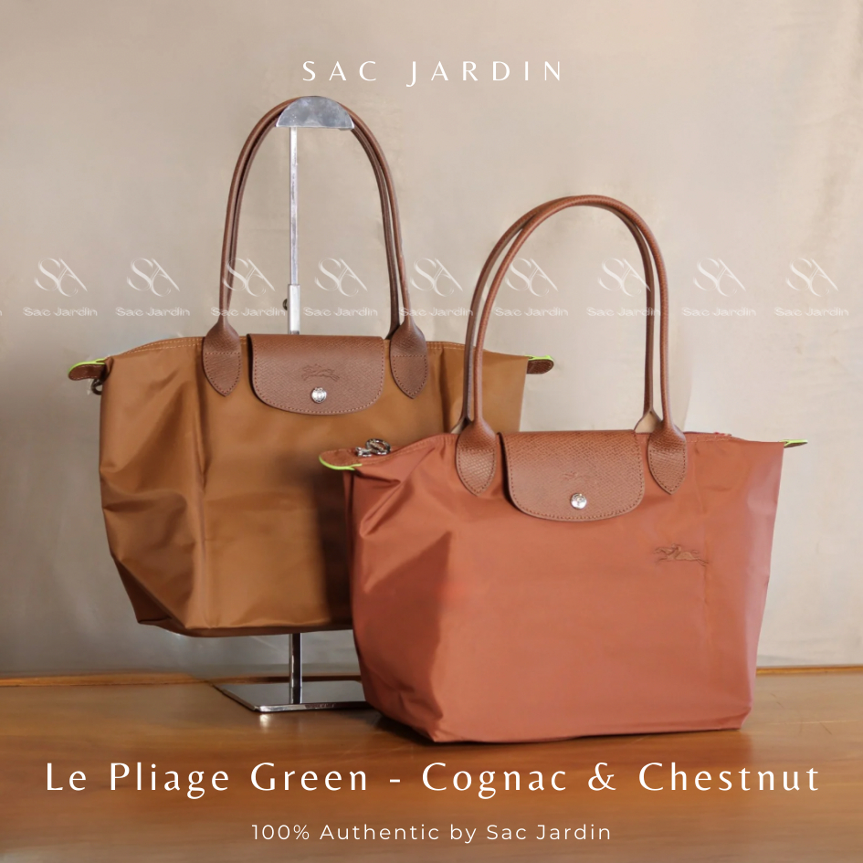 Jual LC Tote Bag Le Pliage Green Series - 100% Authentic! Chestnut ...