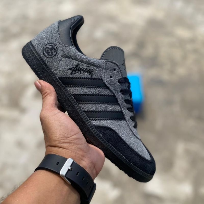 Jual SNICKERS ADIDAS SAMBA COLLAB X STUSSY GREY BLACK GUM | Shopee ...