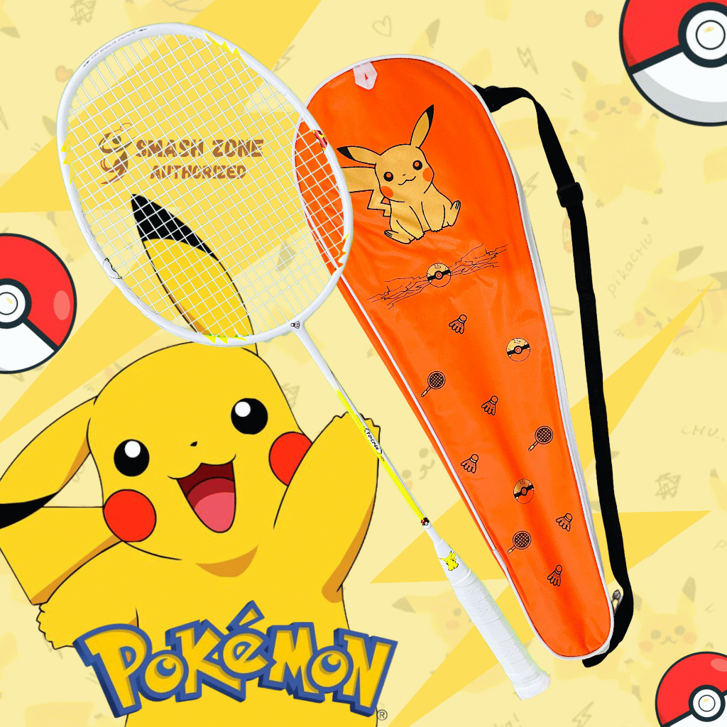 Jual Raket Badminton Anak Karakter Pokemon Pikachu Bahan Full Carbon ...