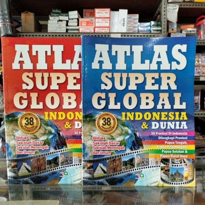 Jual Terbaru Atlas Super Global Indonesia dan Dunia 38 Provinsi Di ...