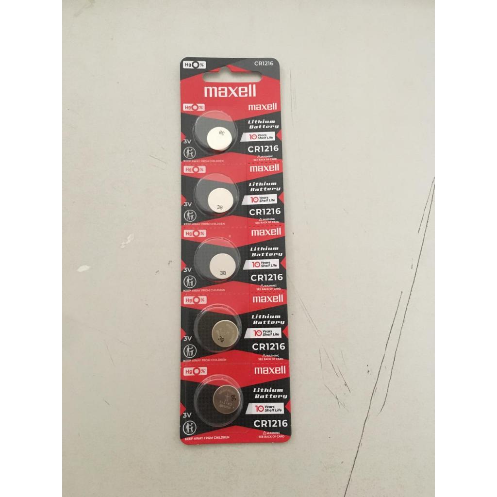 Jual Maxell Original Watchbattery CR1216, 1216, baterai jam, baterai ...