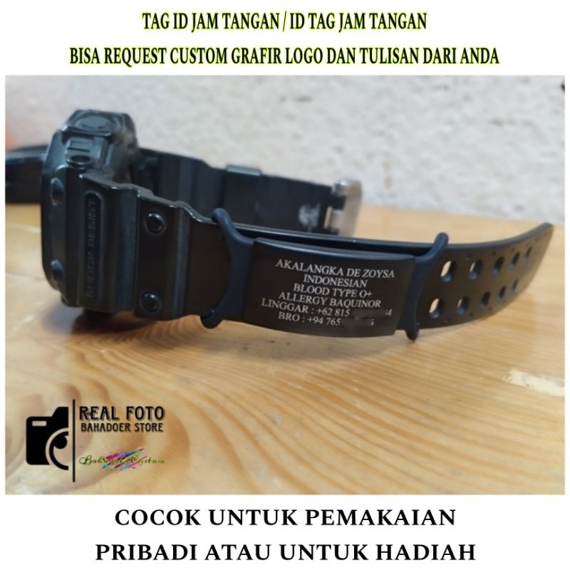 Jual TAG ID JAM TANGAN ID TAG JAM TANGAN CUSTOM GRAFIR TULISAN BISA ...