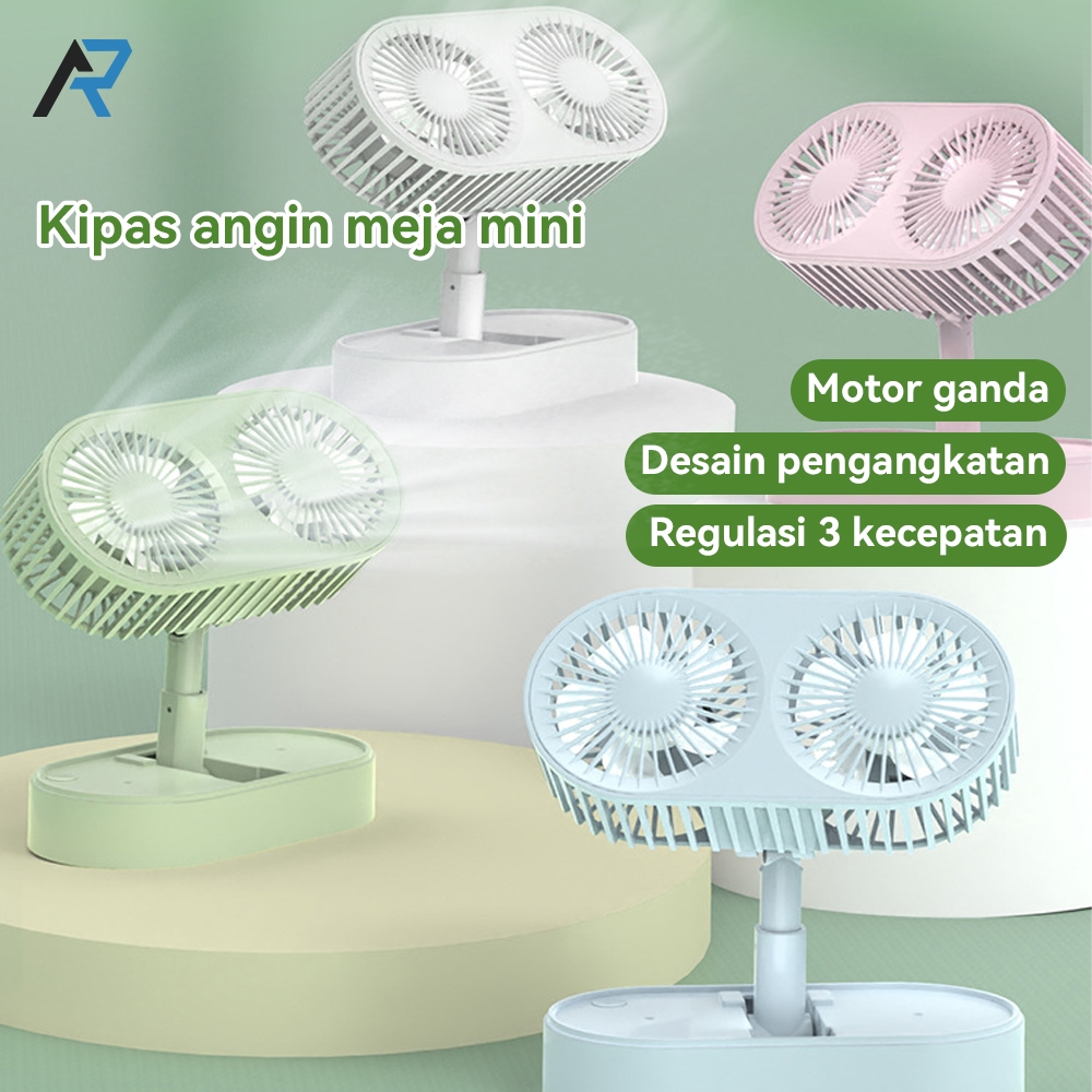 Jual Kipas Angin Mini Portable USB 2000mAh Rechargeable Kipas Lipat ...