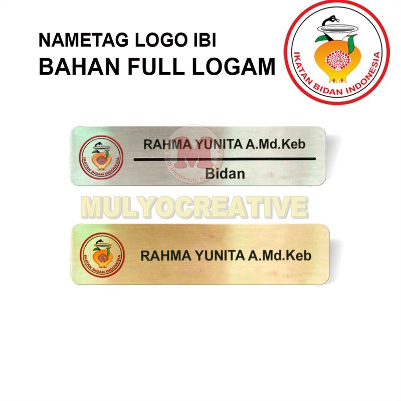 Jual Name Tag IBI - Nama Dada Stall Ikatan Bidan Indonesia Full Logam ...