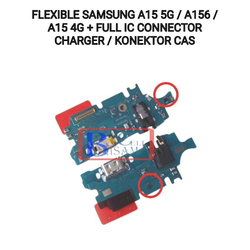 Jual FLEXIBLE SAMSUNG A15 5G / A156 / A15 4G + FULL IC CONNECTOR ...