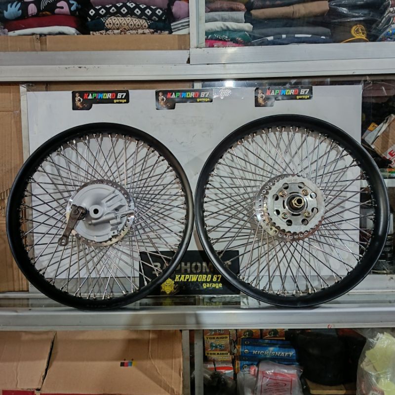 Jual Velg Pelek U-Shape Set Depan Belakang Tromol Modif Lubang Ruji ...