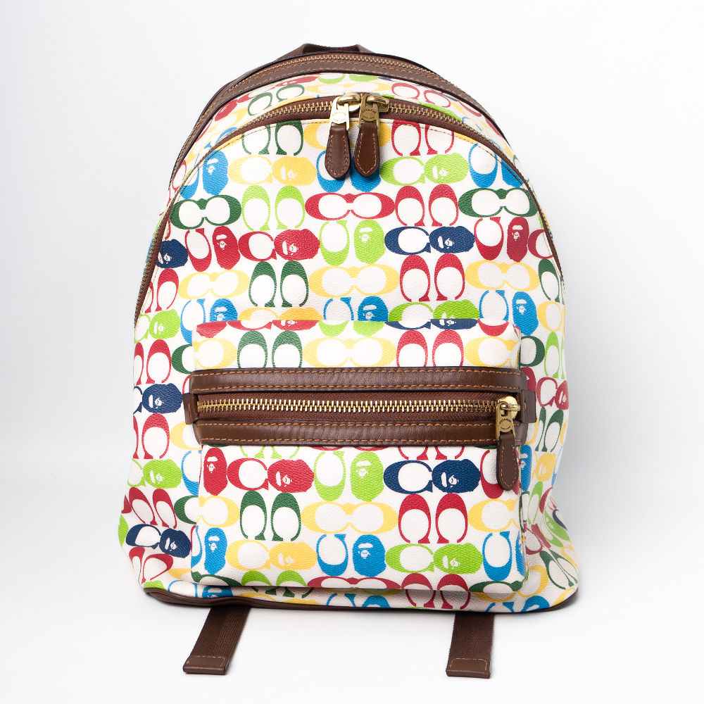 Jual Bape Backpack x Coach Multicolour ( 100% Authentic ) | Shopee ...