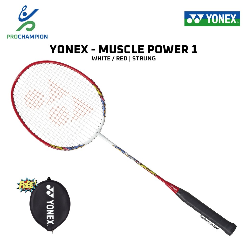 Jual New ! Raket Badminton Yonex Muscle Power 1 MP1 White Red | Shopee Indonesia