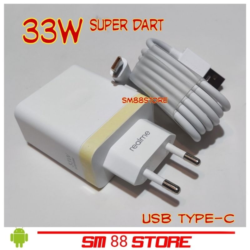 Jual CHARGER REALME 33W SUPER DART FAST CHARGING REALME 9 10 PRO 9i C51 ...