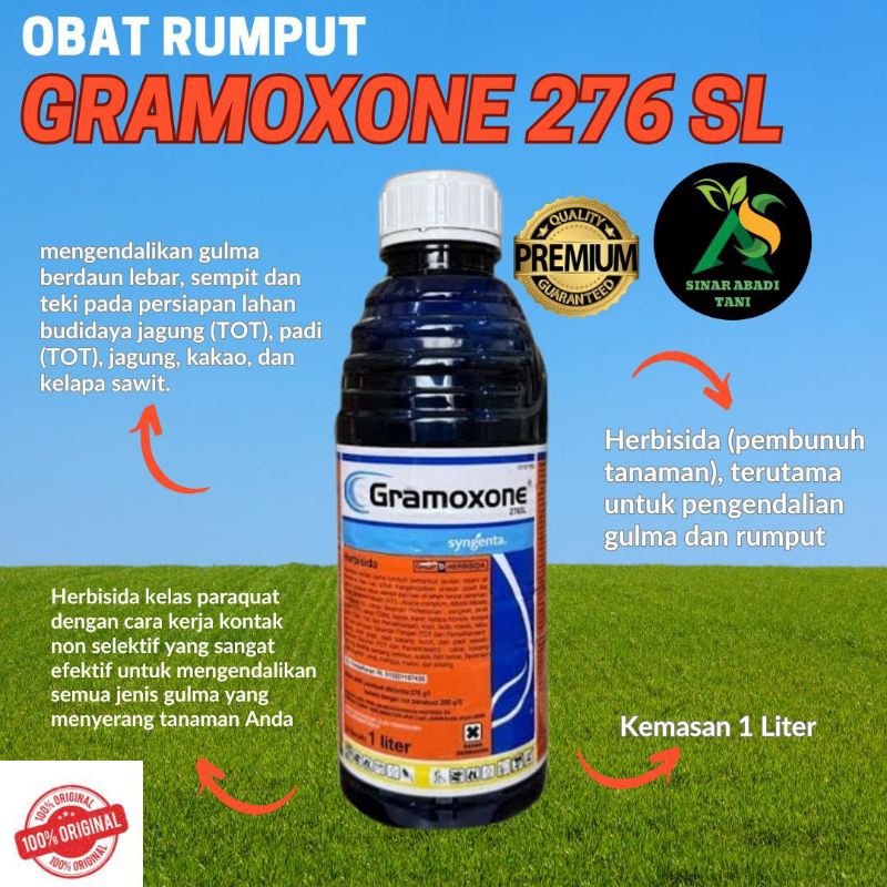 Jual Herbisida GRAMOΧΟΝΕ 276 SL 1 liter gramason racun rumput dan gulma ...