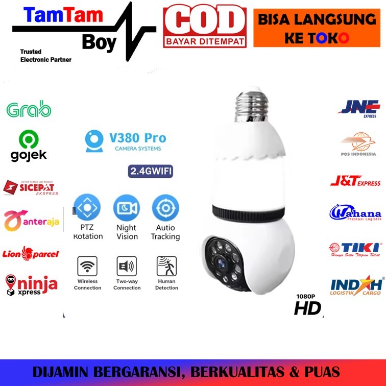 Jual IP Camera CCTV Bulb Lampu Bohlam Panorama PTZ 360 Derajat Wifi ...
