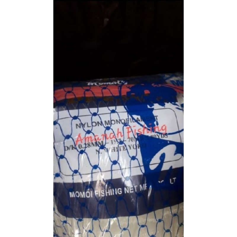 Jual Jaring ikan atau bahan jala merk Momoi ukuran 1 1/2-0.28-70/80 ...