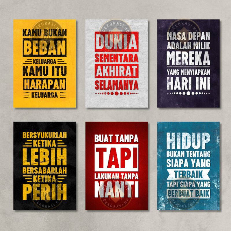 Jual Hiasan Dinding Quotes Motivasi Poster Kayu Wall Decor Kata Kata ...