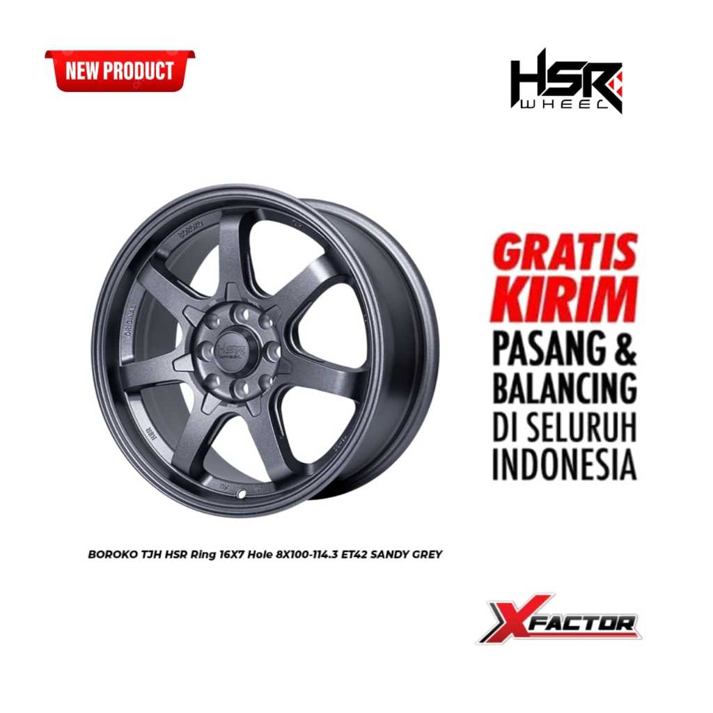 Jual VELG HSR RING 16 HSR BOROKO TJH R16X7 H 4X100 - 4X114,3 ET 42 | Shopee Indonesia