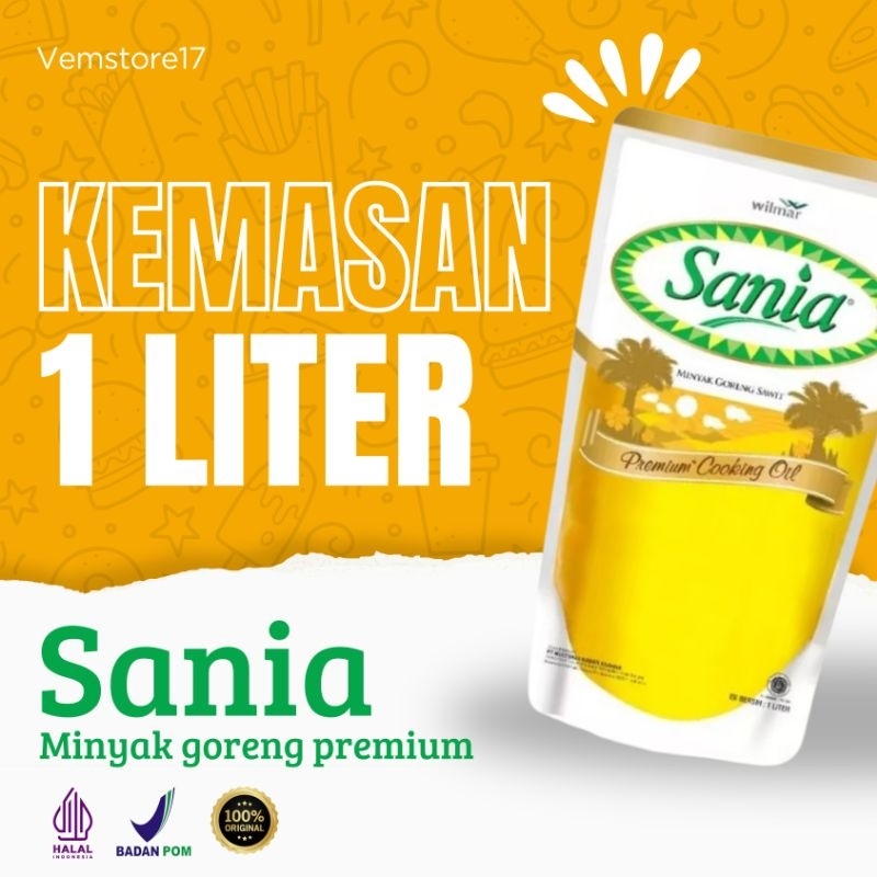 Jual MINYAK GORENG SANIA 1 LITER | Shopee Indonesia
