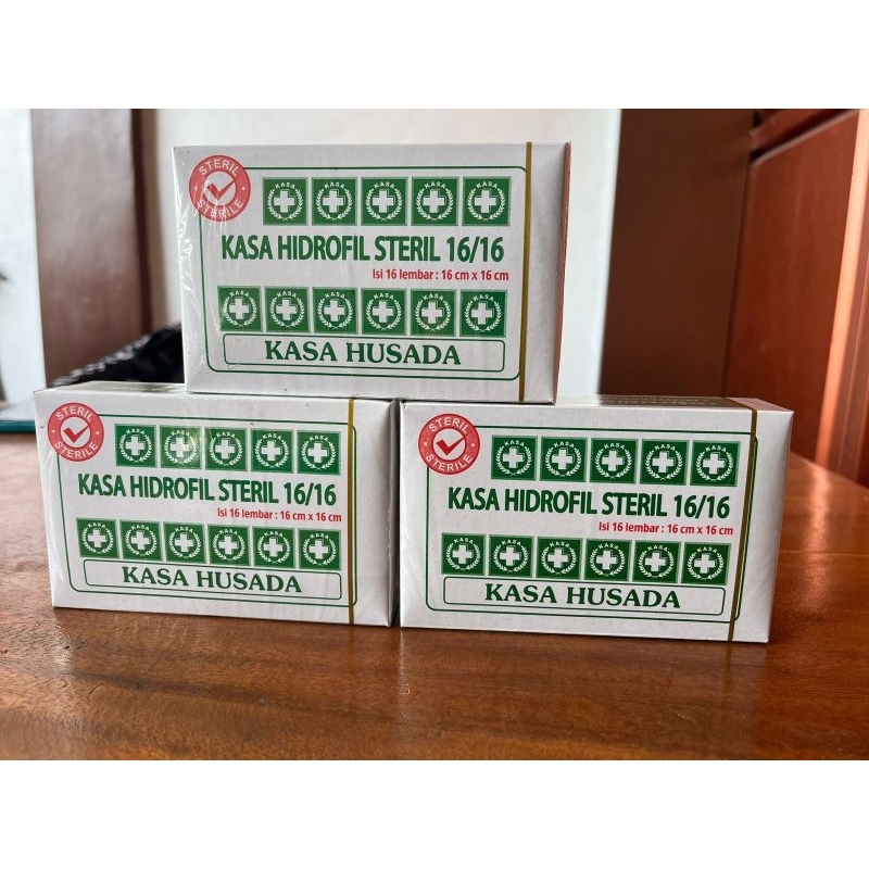 Jual Kasa Hidrofil Steril Husada isi 16cs kualitas grade A 1karton isi ...