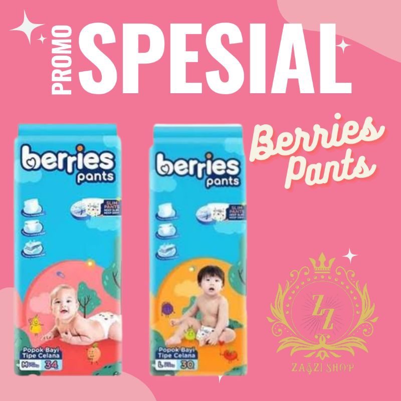 Jual BERRIES PANTS POPOK SEKALI PAKAI (diapers/pempes/popok) | Shopee Indonesia