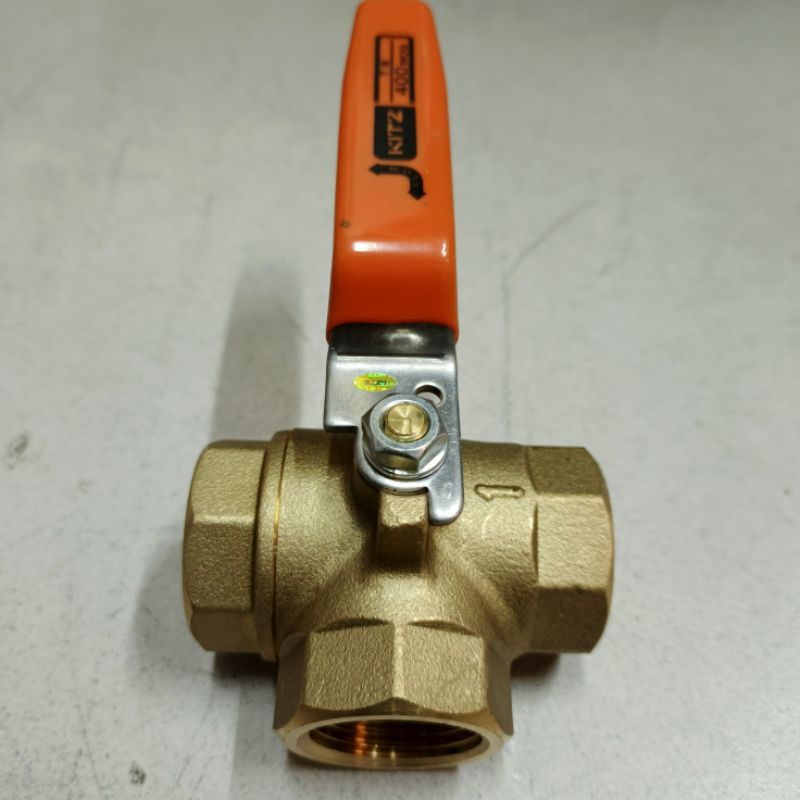 Jual Ball Valve Kuningan KITZ Tree Way 1/2" Inch Drat / Stop Keran 3 Arah | Shopee Indonesia